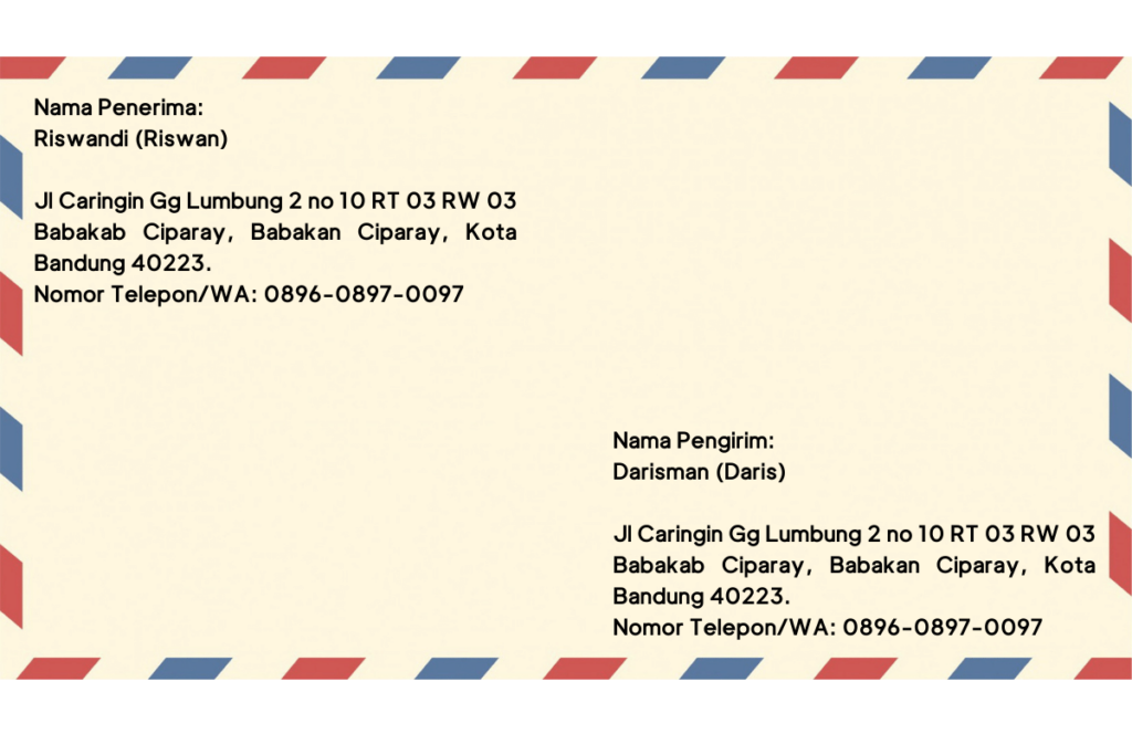 Contoh Alamat Pengiriman Paket dan Cara Penulisannya